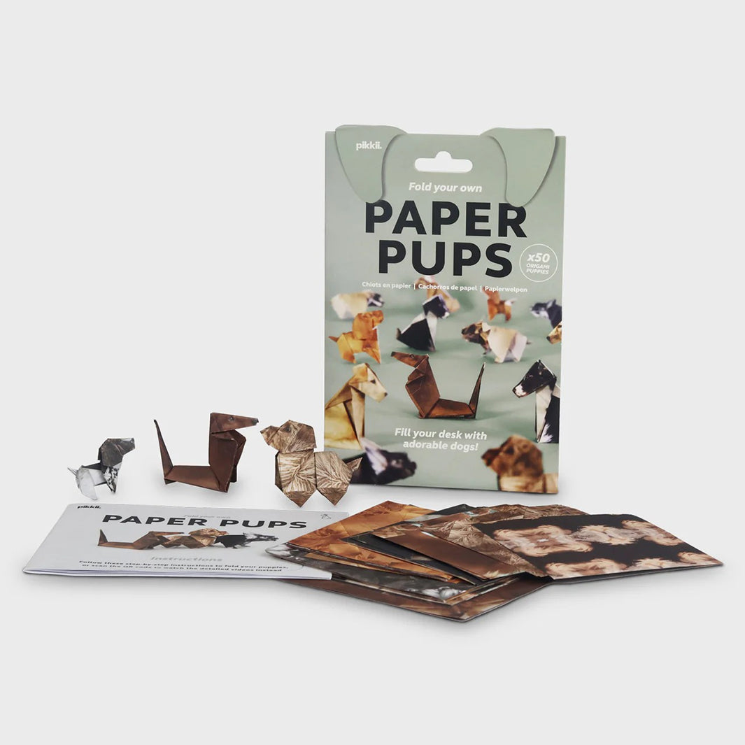 Pikkii | Paper Pups Origami Kit – Green Tulip