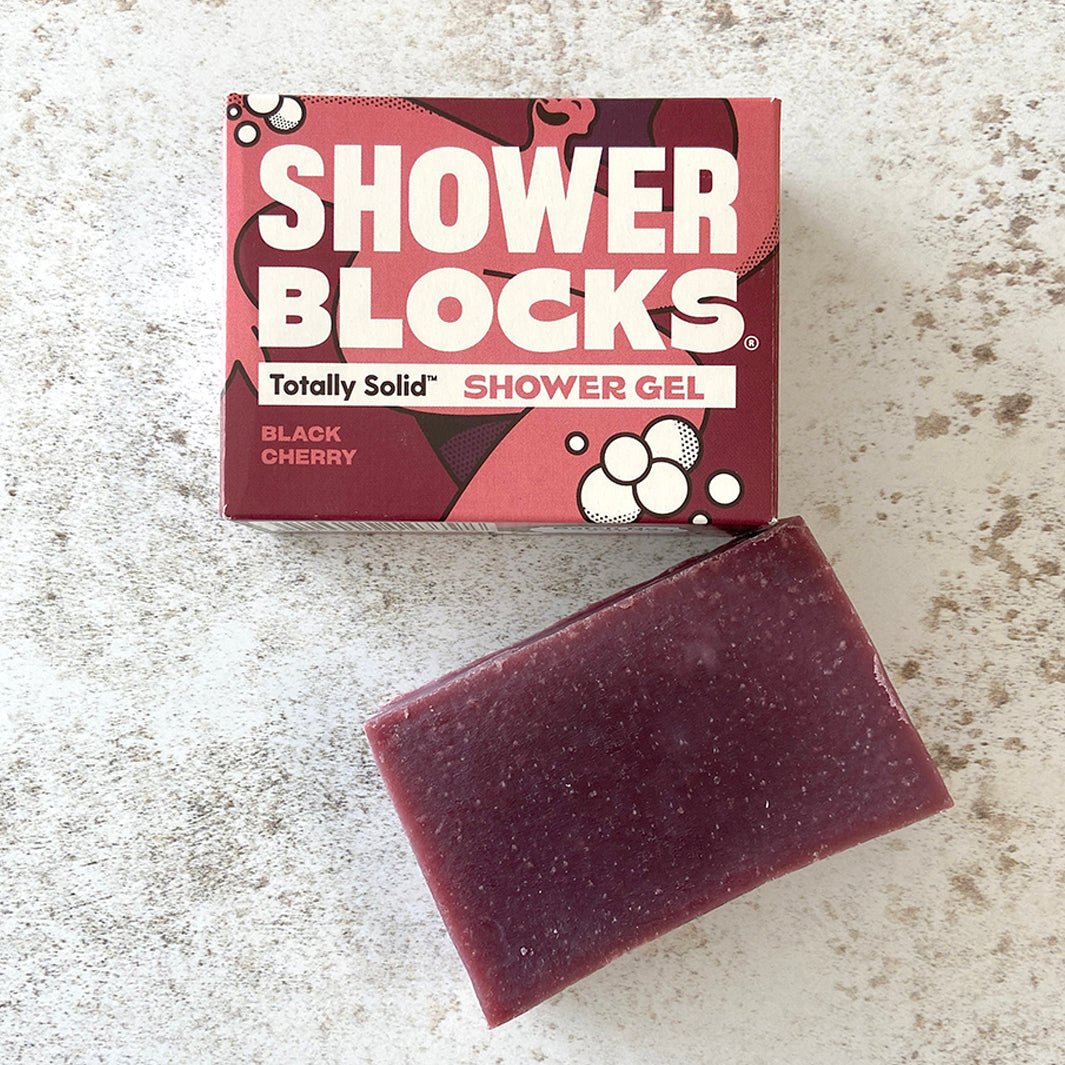 Shower Blocks | Solid Shower Gel - Black Cherry | Eco Shower Gel – Green Tulip
