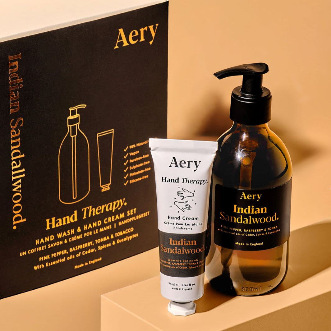 Aery | Indian Sandalwood Hand Therapy Set | Eco Gift Set – Green Tulip