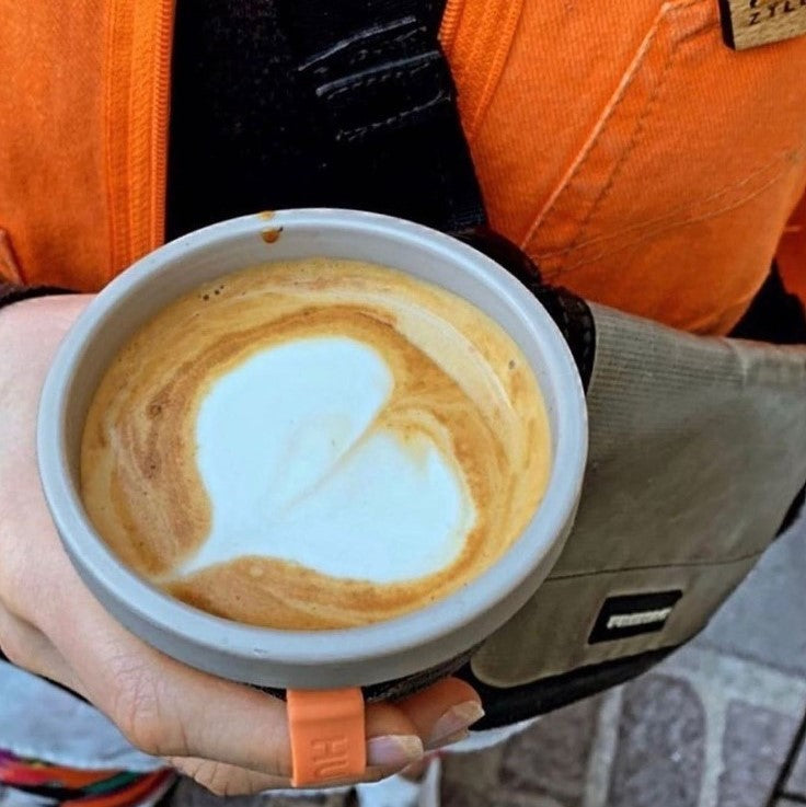 Hunu | Collapsible Silicone Coffee Cup – Green Tulip