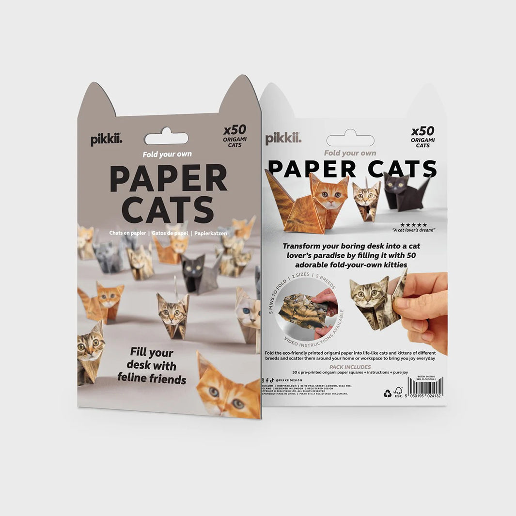 Pikkii | Paper Cats Origami Kit – Green Tulip