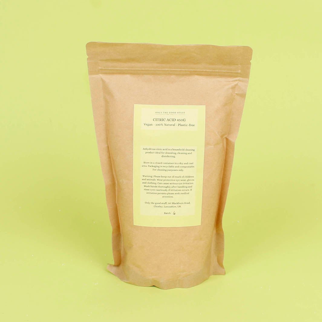 Only The Good Stuff Citric Acid Pouch 450g Natural Cleaning Green Tulip