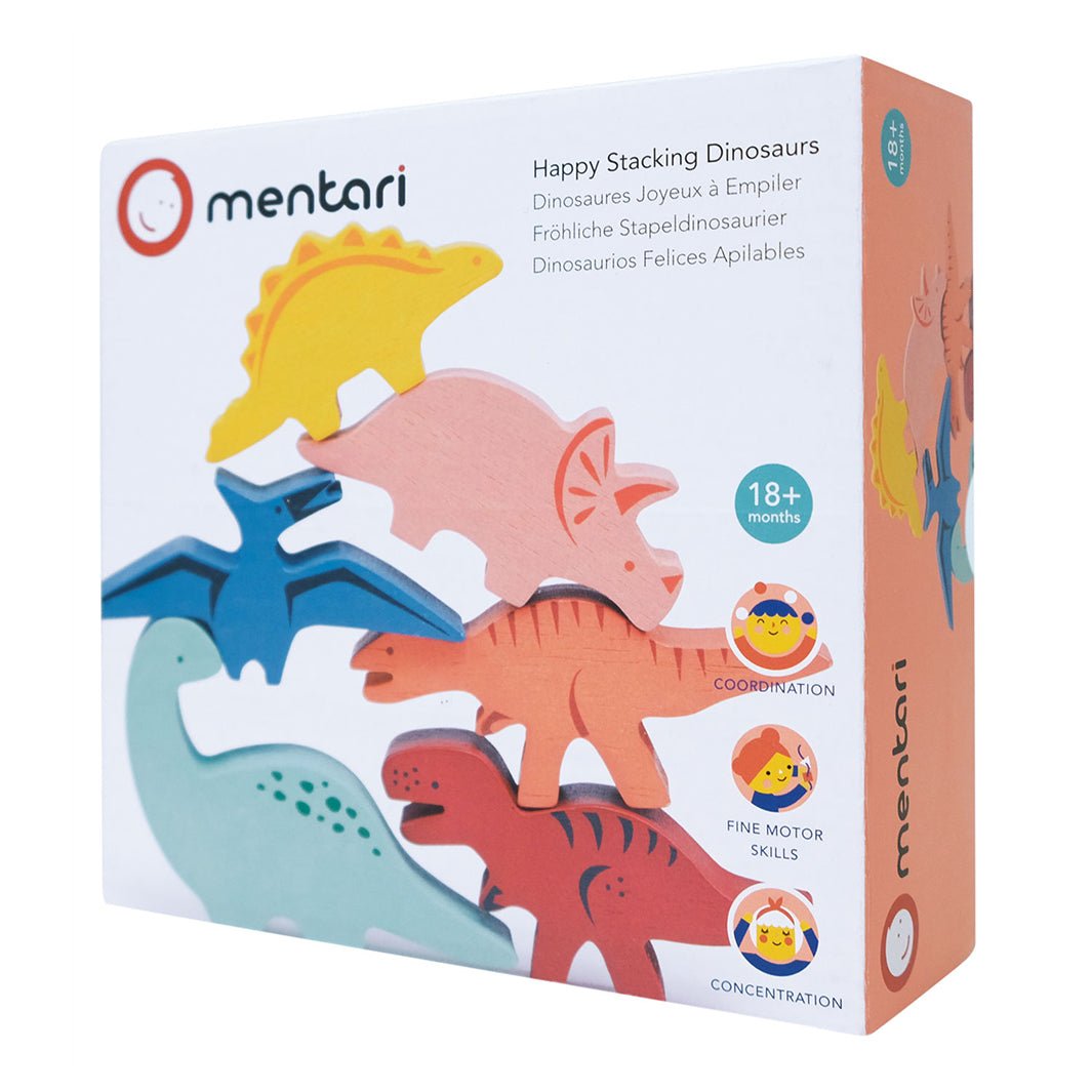 Mentari | Happy Stacking Dinosaurs | Wooden Toys | Toddler Toys – Green ...