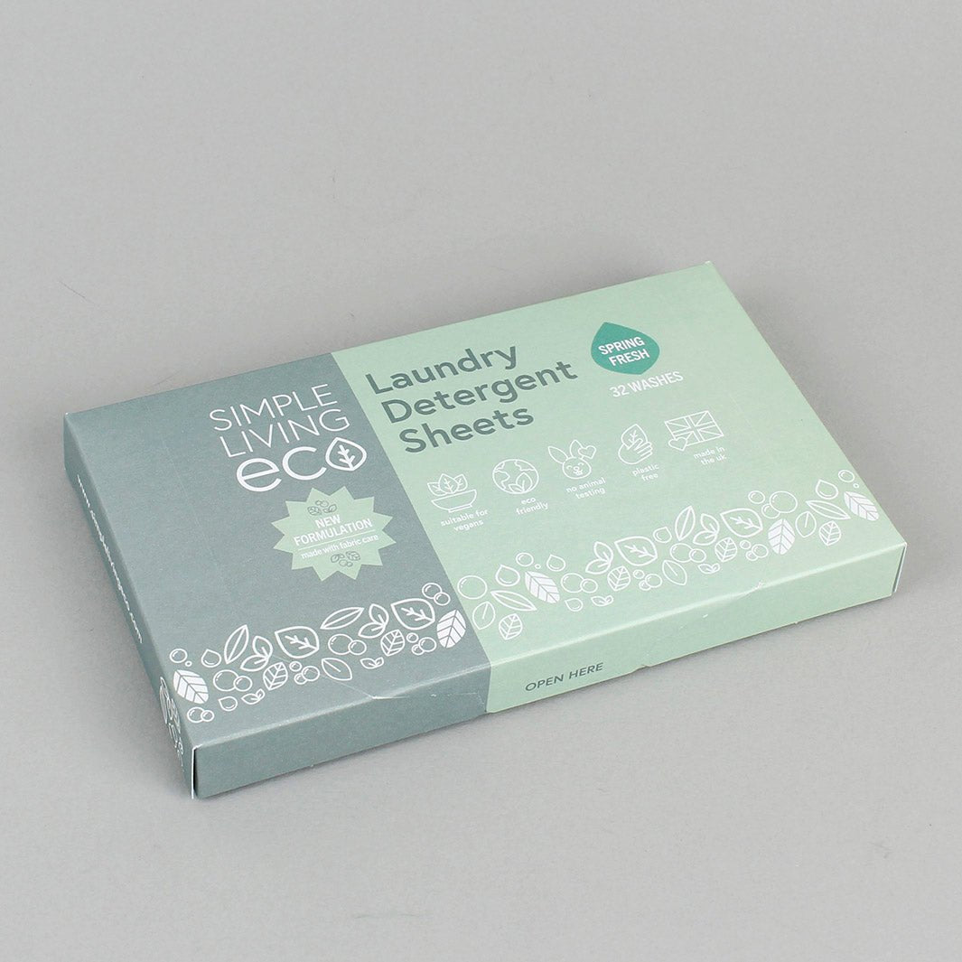 Simple Living Eco Laundry Detergent Sheets Pack 32 | Plastic Free ...