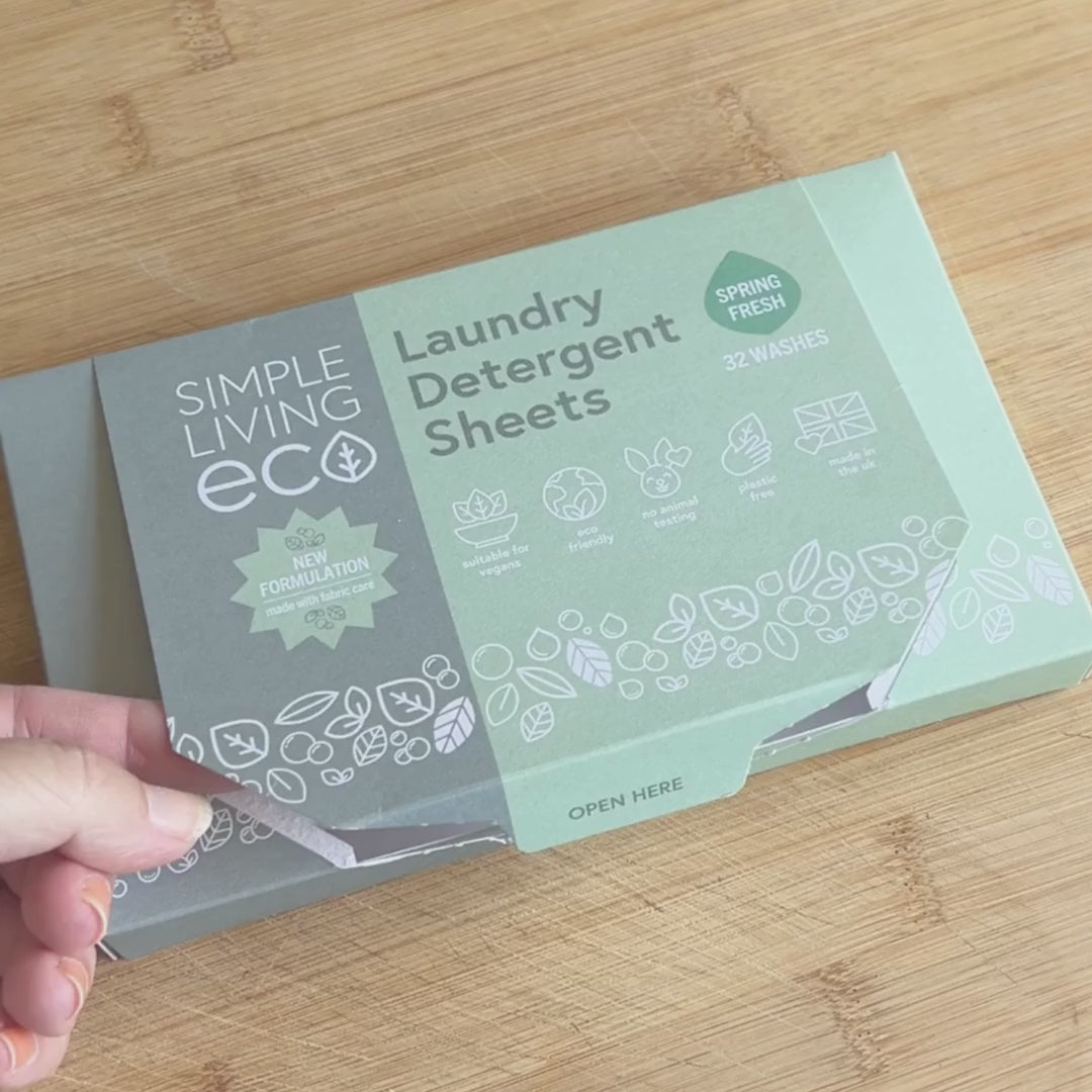 Simple Living Eco Laundry Detergent Sheets Pack 32 | Plastic Free ...