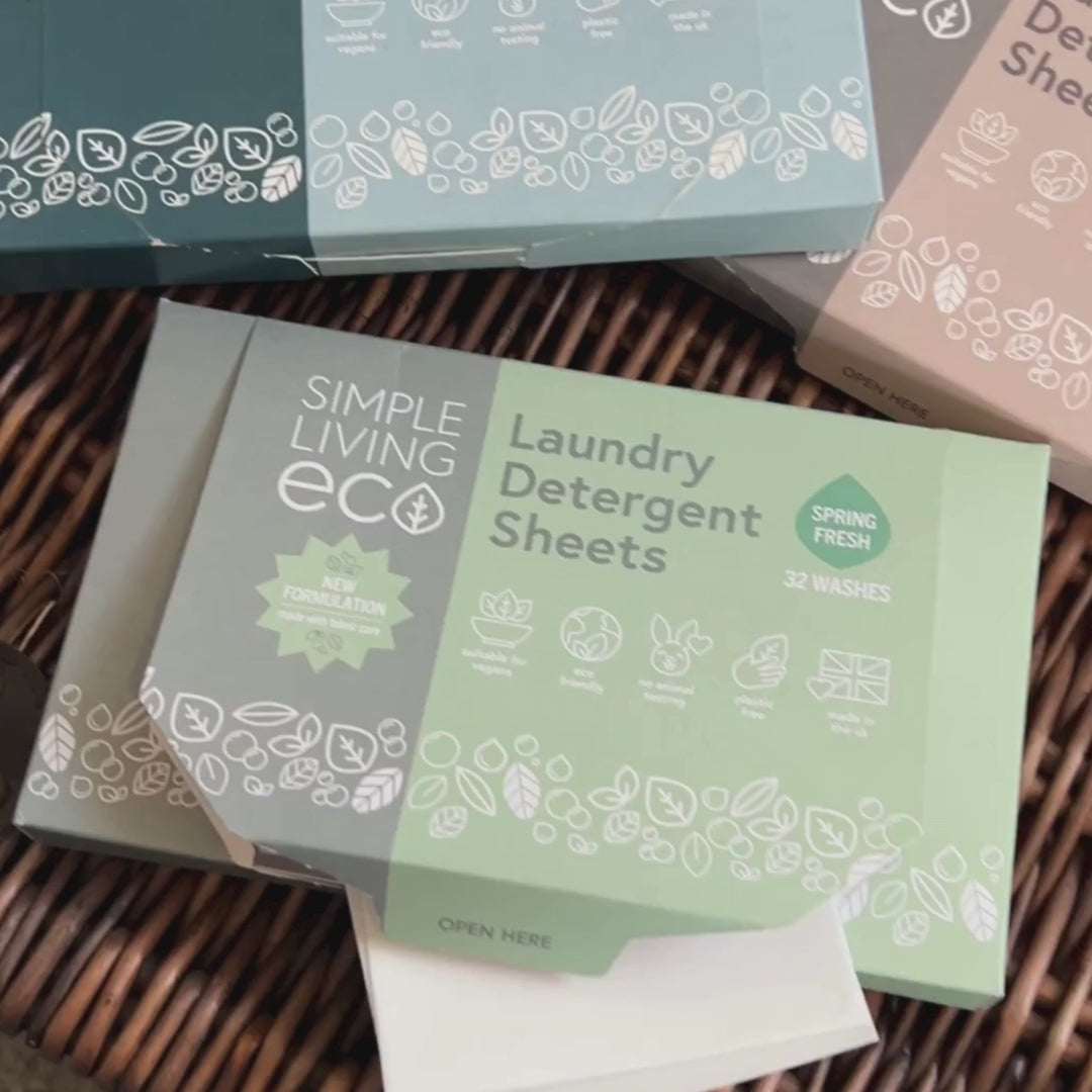 Simple Living Eco Laundry Detergent Sheets Pack 32 | Plastic Free ...