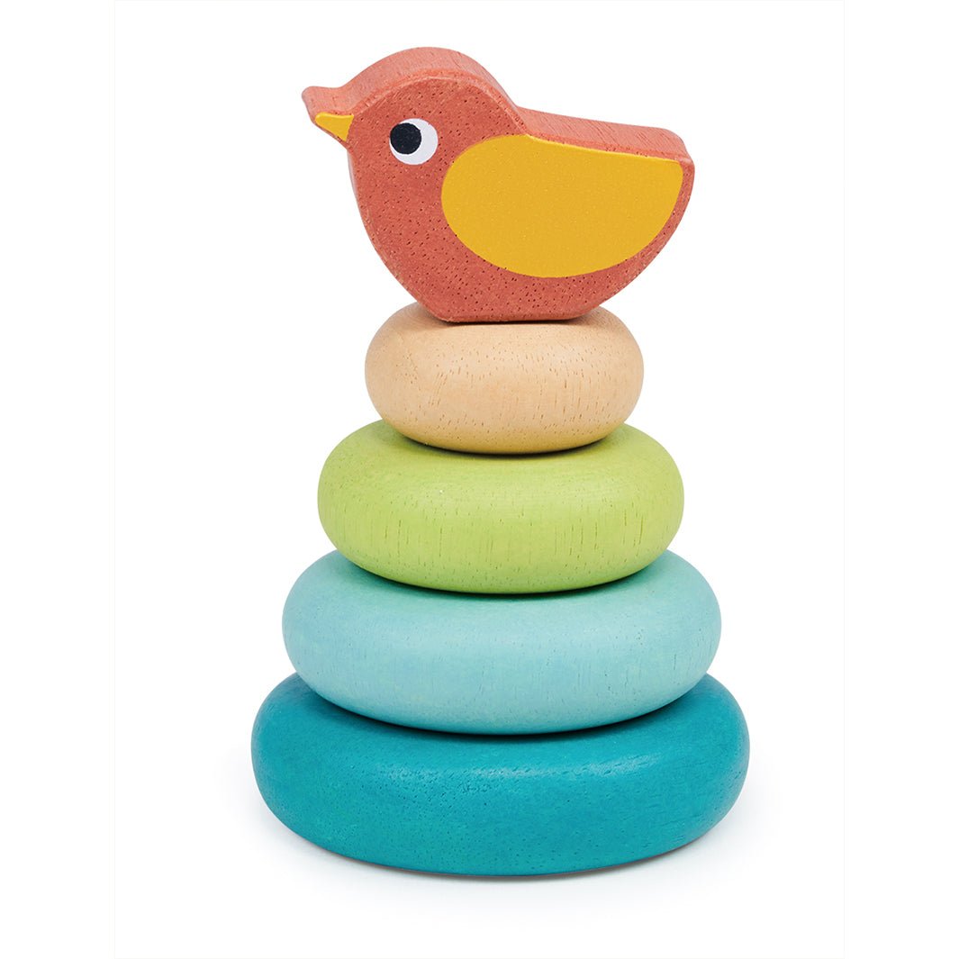 Mentari | Stacking Tree With Bird | Wooden Toys | Stacking Toys – Green ...